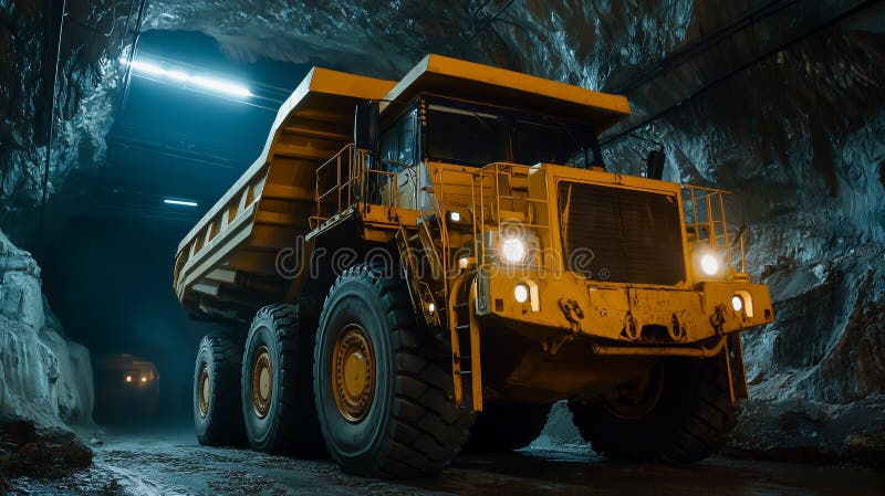 A Big Yellow Mining Truck Mining Transportation Stock Illustration ...