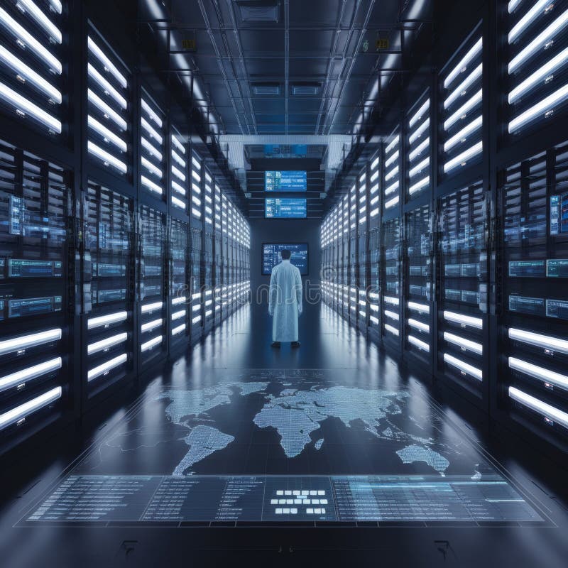 A Massively Parallel Supercomputer Room with Thousands of Illuminated ...