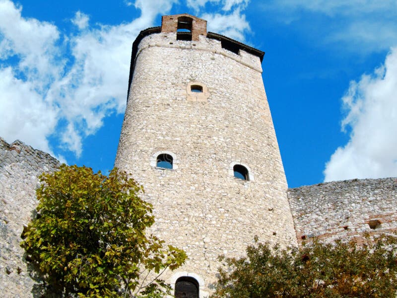 The mast of Avio castle stock photo. Image of architecture - 6968920
