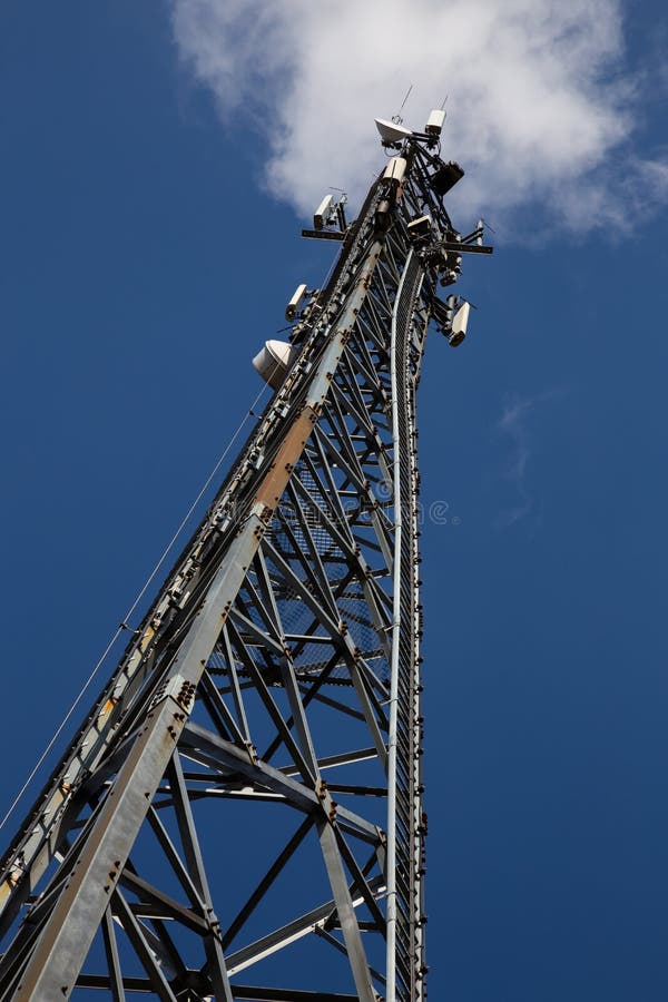 Mast of the Cellular Network Stock Photo - Image of outdoors, phone ...