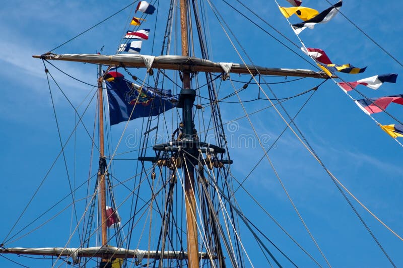 Mast and Crows Nest stock image. Image of platform, crow - 982195