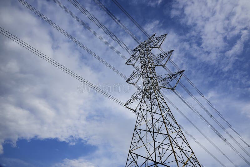 Mast electrical power line stock photo. Image of landscape - 58126868