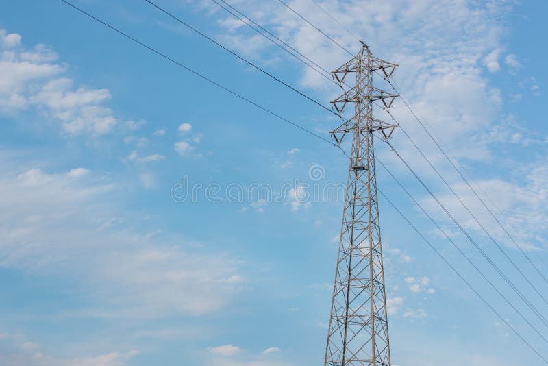 Mast electrical power. stock photo. Image of engineering - 60762348