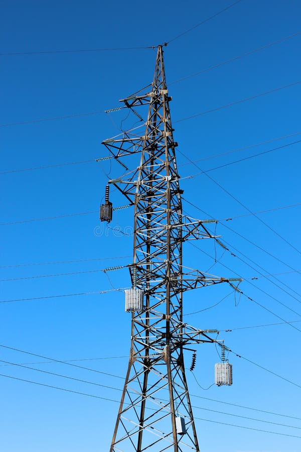 Mast electrical power line stock image. Image of structure - 68397875