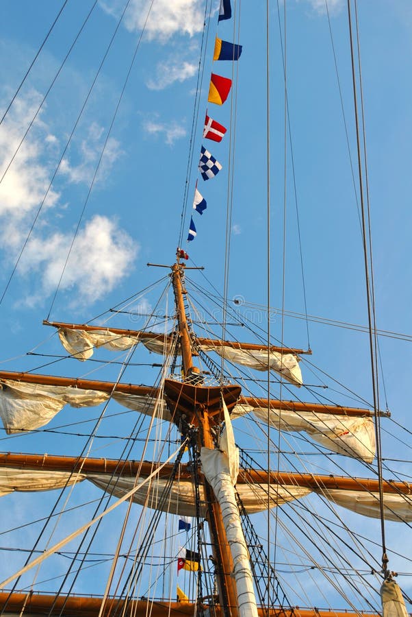 Mast and Flags stock photo. Image of united, tall, sail - 26419622