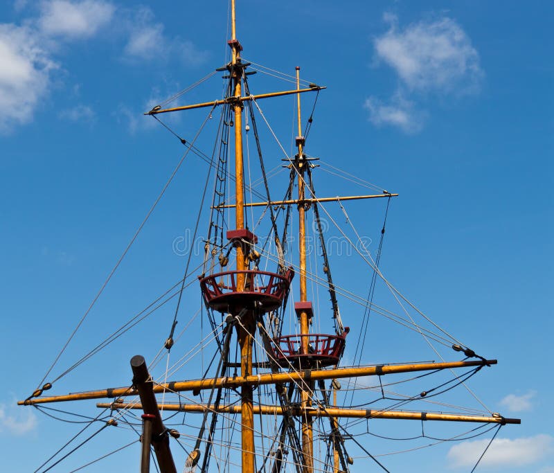 Ship lookout mast stock image. Image of blue, marine - 52405607