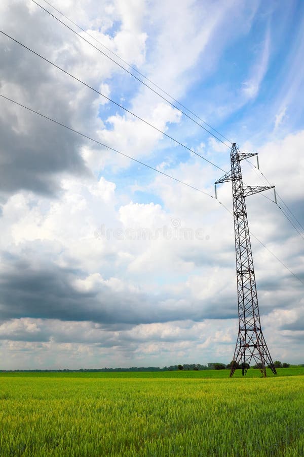 Mast of power line stock image. Image of post, energy - 31439007