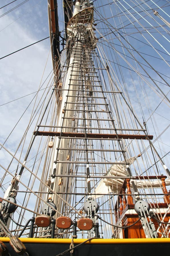 Mast and Rigging stock image. Image of rope, wood, detail - 15859981