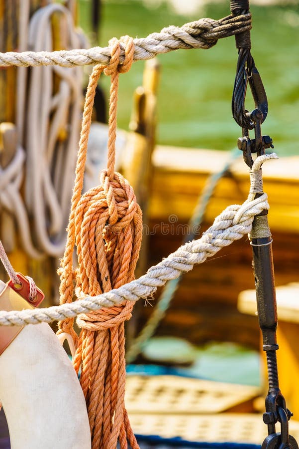 Mast and Rigging Refurbished Old Schooner Stock Photo - Image of ...