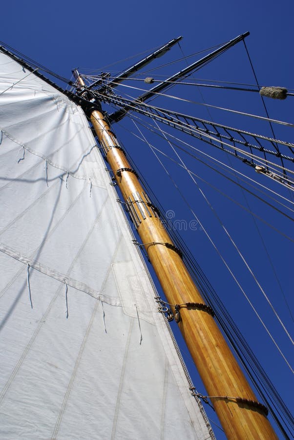 Mast and sail stock image. Image of vessel, sailing, rope - 433251