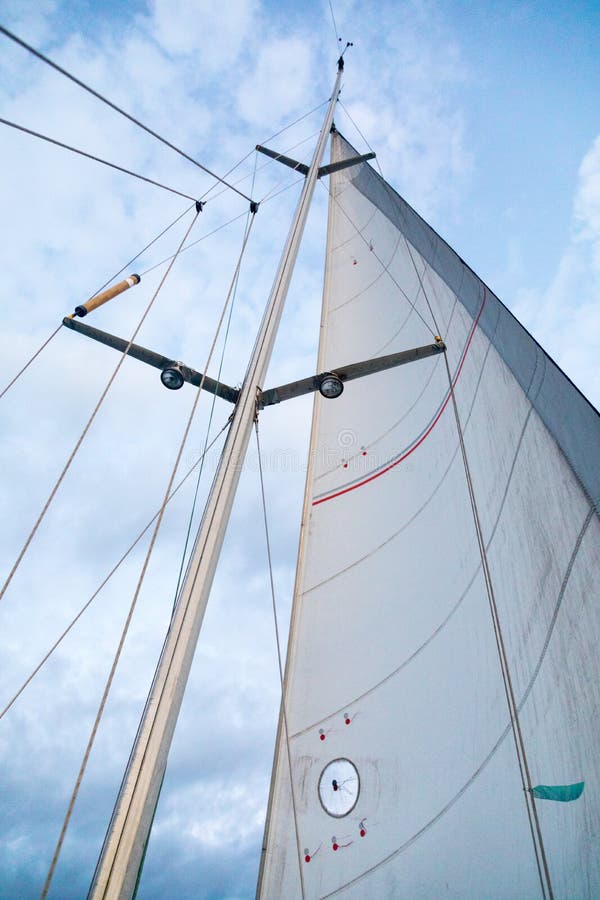Mast and sail stock photo. Image of vertical, boat, blue - 25092996