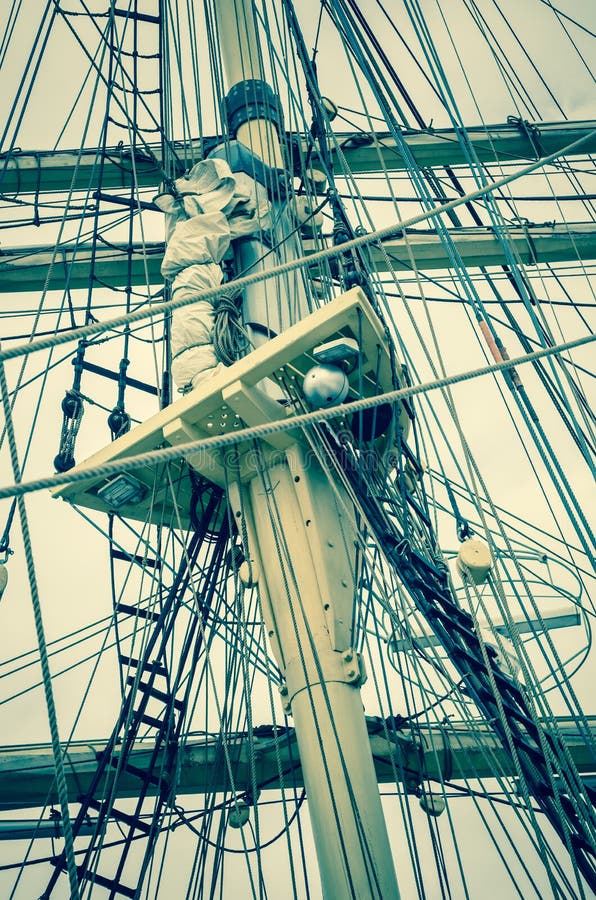 Mast and sailboat rigging stock image. Image of retro - 62451789