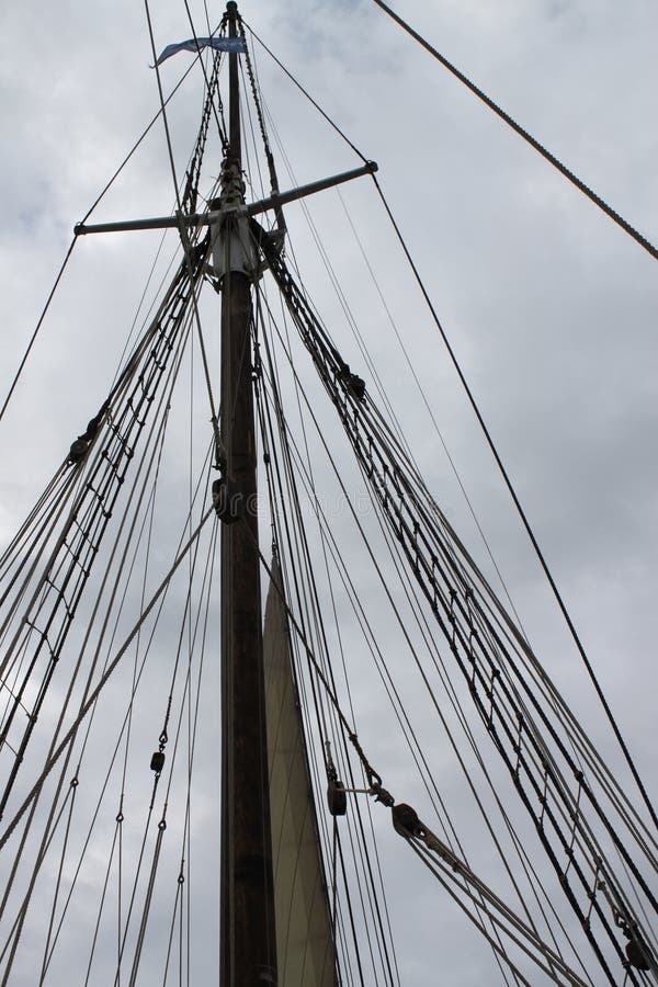 Mast of a sailing boat stock photo. Image of sail, sailing - 305456232