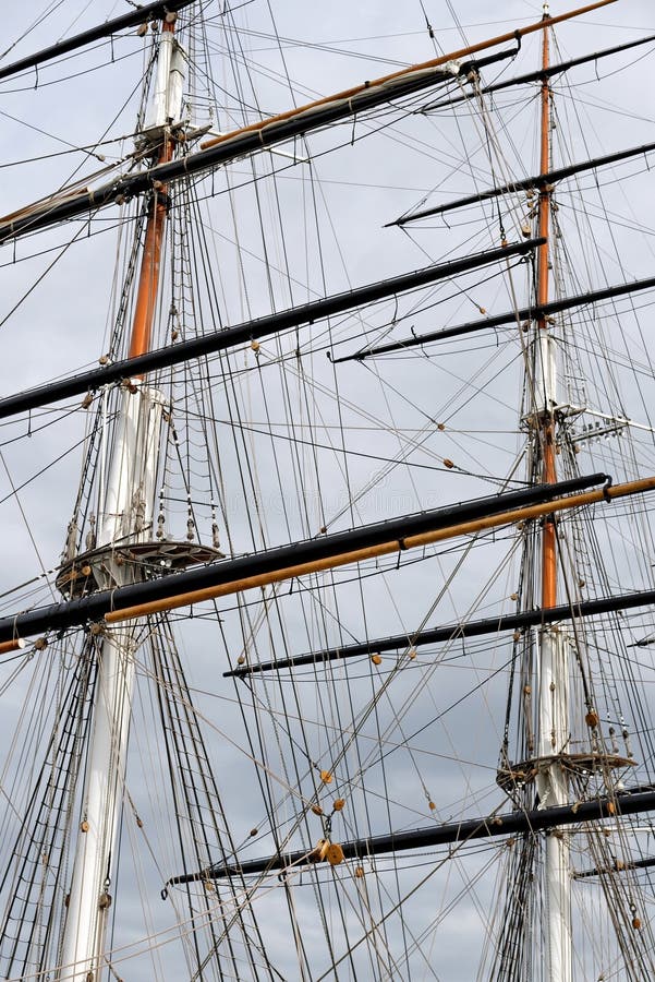 Mast of a sailing ship stock image. Image of boating - 167979217