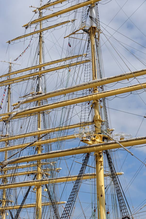 Mast of a sailing ship stock image. Image of mast, leisure - 168221697