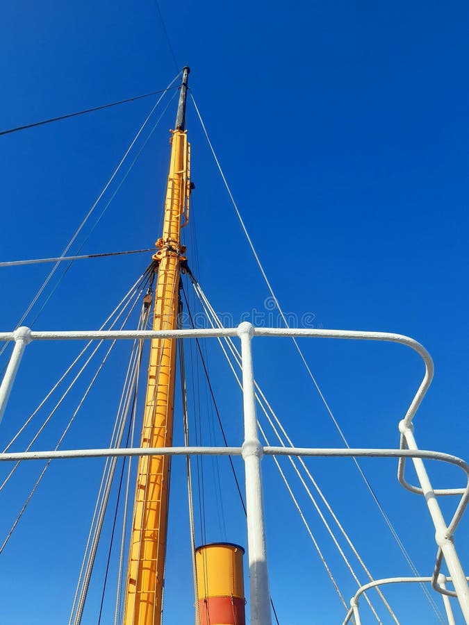 Nautical Pylon Against Blue Sky Stock Image - Image of textural, blue ...