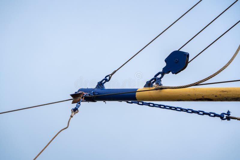 Mast of a shrimp boat stock image. Image of outdoors - 354513803