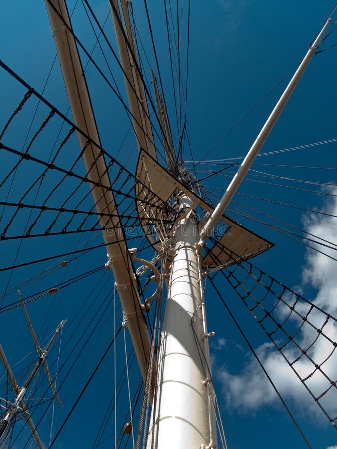 Mast and Shrouds on Sq-rigged Shp Stock Image - Image of ocean, boats ...