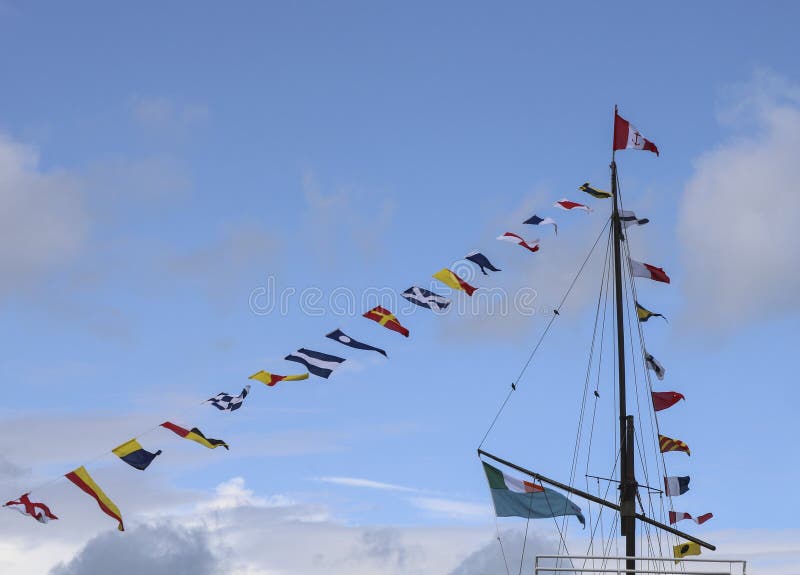 Signal flags stock image. Image of equipment, jack, flying - 202743433