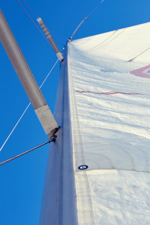 Mast Track Sail and Its Functions, Front Luff Stock Image - Image of ...