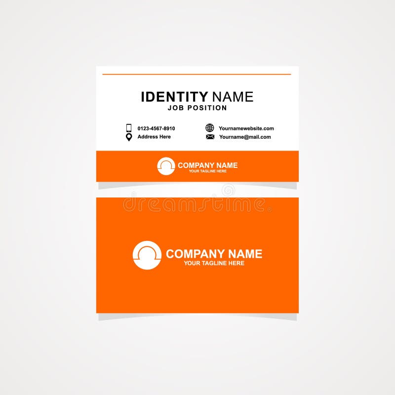 A Minimalist Style Combined with Orange Colors Stock Vector ...