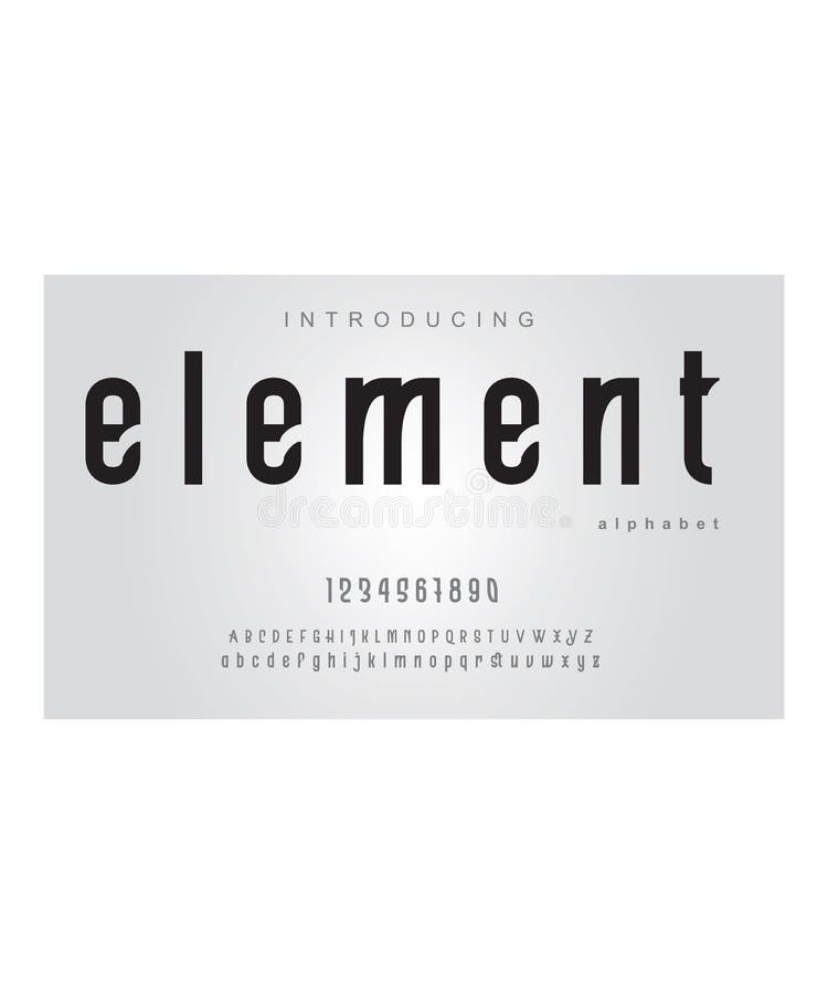 Element Font. Elegant Alphabet Letters Font and Number Stock Vector ...