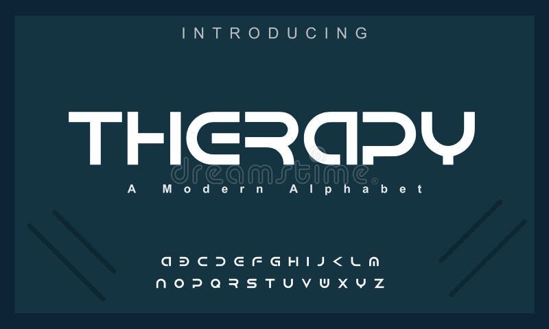 Therapy Font. Elegant Alphabet Letters Font Set Stock Vector ...