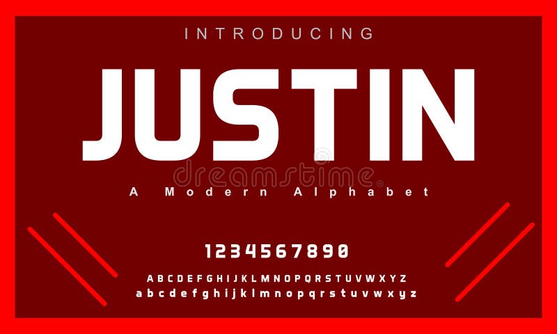 Justin Font. Abstract Modern Urban Alphabet Fonts Stock Vector ...