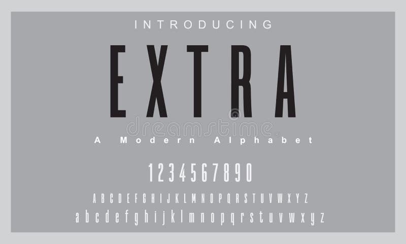 Extra Font Elegant Alphabet Letters Font and Number. Stock Vector ...