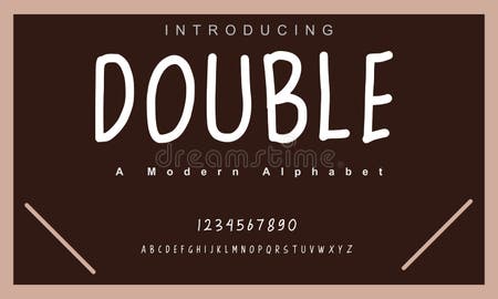 Modern Double Fonts Stock Illustrations – 92 Modern Double Fonts Stock ...
