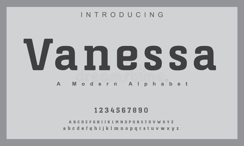 Vanessa Font. Elegant Alphabet Letters Font and Number Stock Vector ...