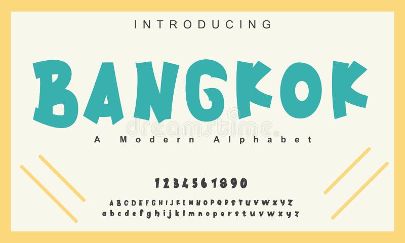 Bangkok Font. Elegant Alphabet Letters Font And Number. Stock Vector ...