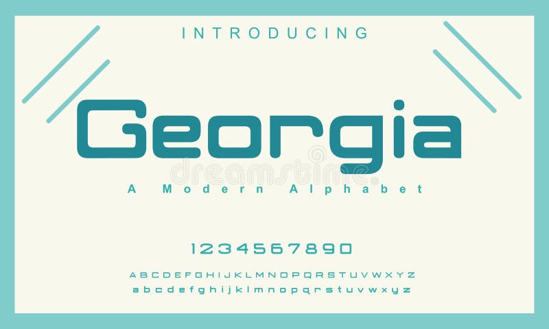 Georgia Font. Elegant Alphabet Letters Font and Number Stock Vector ...