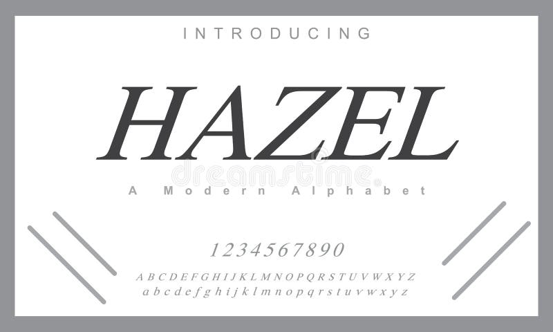 Hazel Font. Minimal Modern Alphabet Fonts Stock Vector - Illustration ...
