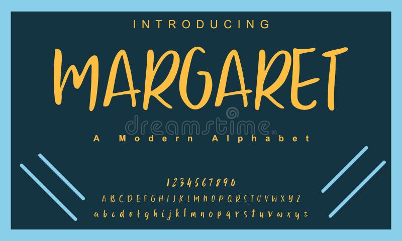 Margaret Font. Elegant Alphabet Letters Font and Number Stock Vector ...