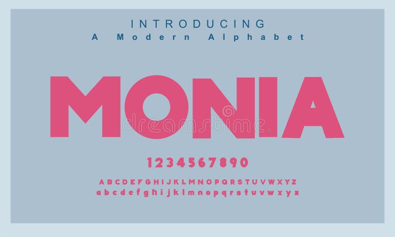 Monia Font. Abstract Minimal Modern Alphabet Fonts Stock Vector ...