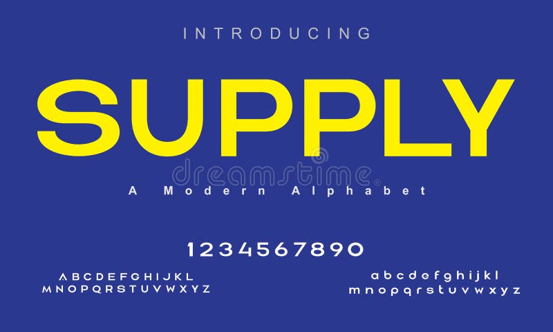 Supply Font. Abstract Minimal Modern Alphabet Fonts Stock Vector ...