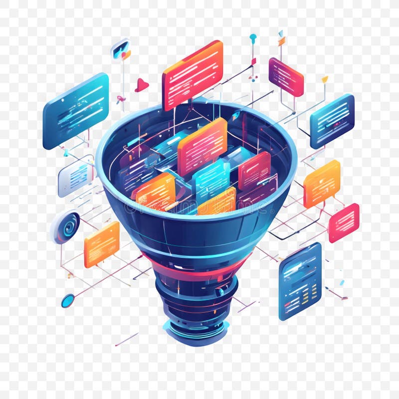 Dynamic Sorting Stack Transparent Background Stock Image - Image of ...