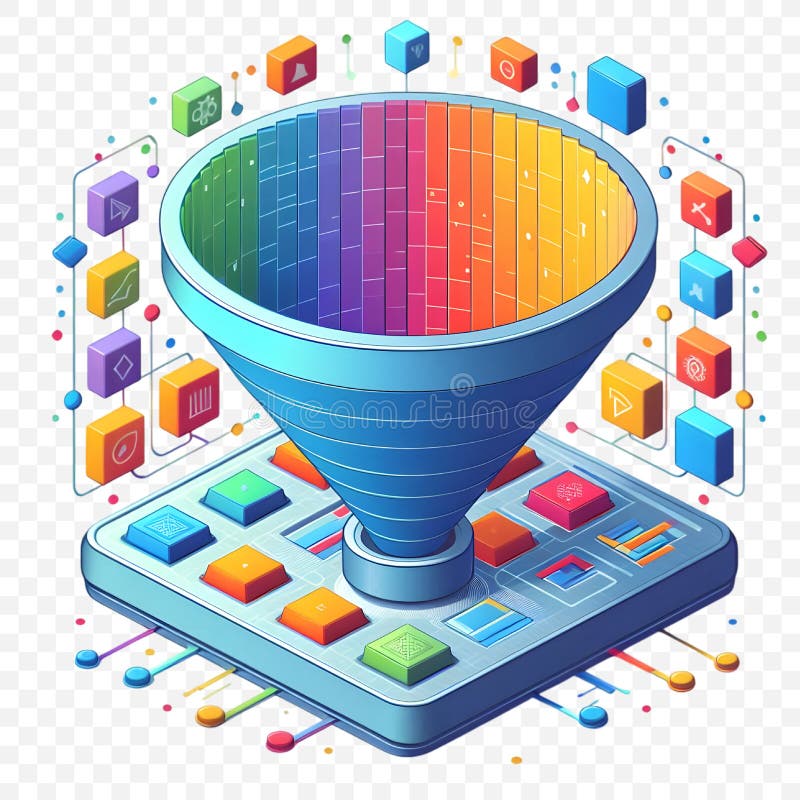 Logic Gate Funnel Transparent Background Stock Photo - Illustration of ...