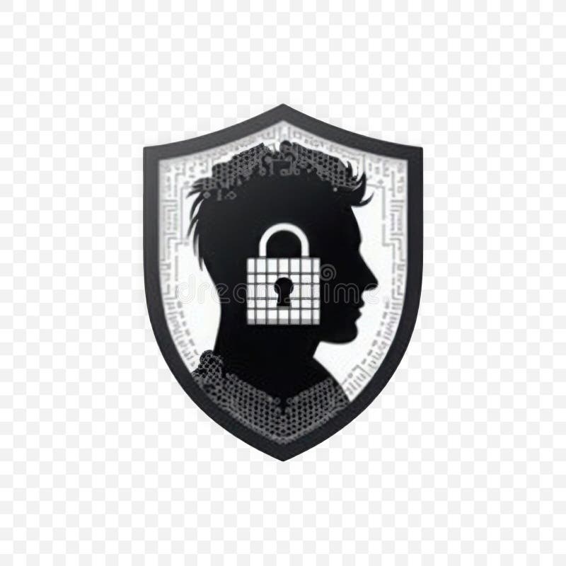 Secure Face Recognition Mark Transparant Background Stock Illustration ...