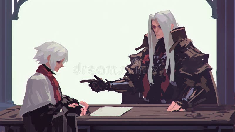 Master and Apprentice Discussion Stock Illustration - Illustration of ...