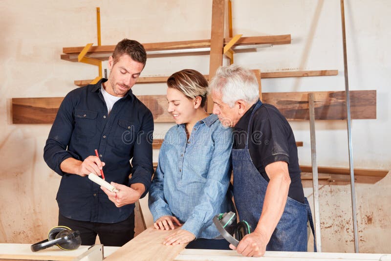 Master and Apprentices in Scheduling Stock Image - Image of wood ...