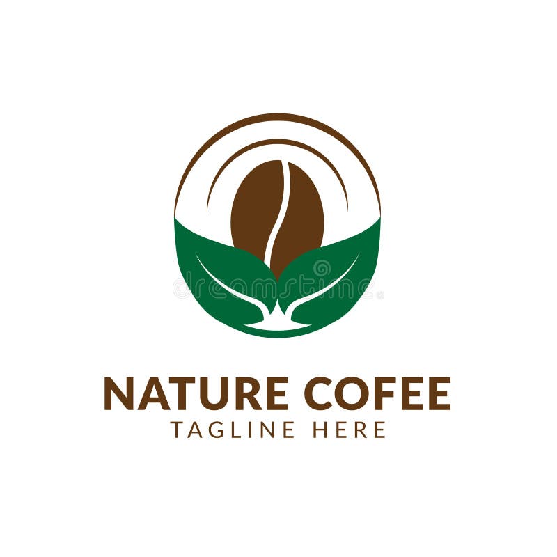 Coffee Beans Icon Logo Illustration,Bean Leaf Coffee Naturally Creative ...