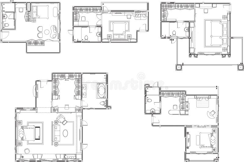 Master Bedroom Interior Design with Walk-in Closet and Bathroom ...