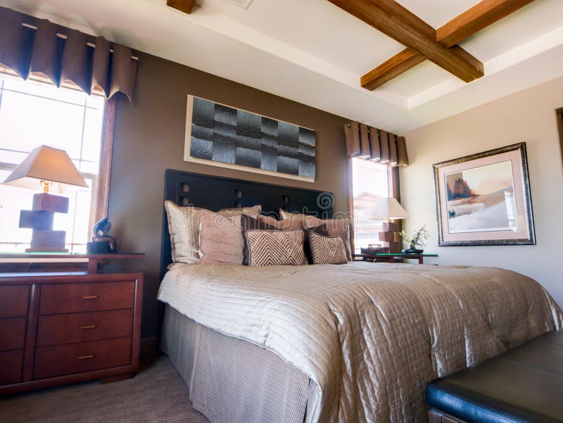Master bedroom editorial image. Image of residential - 284035130