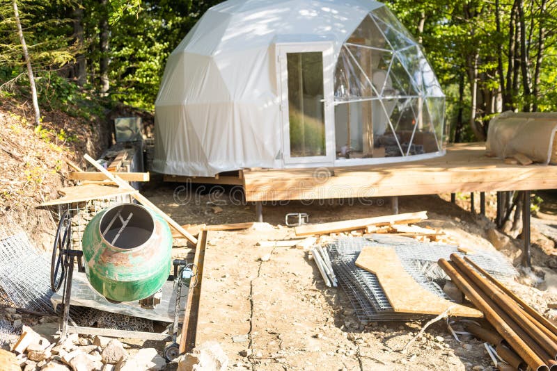 The Master Builds the Dome, Private and Multi-storey Buildings. Stock ...