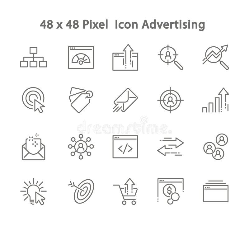 48 X 48 Icon Set Business Vector Background Stock Illustration ...