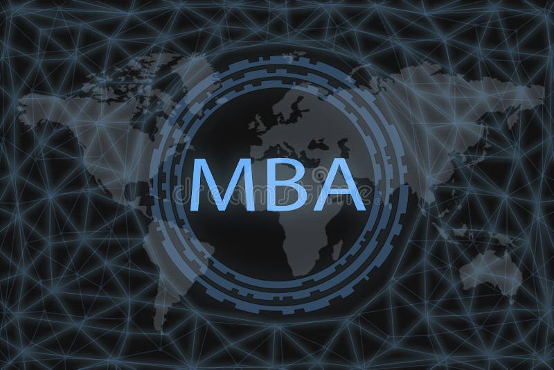 Master of Business Administration, MBA Inscription on a Dark Background ...