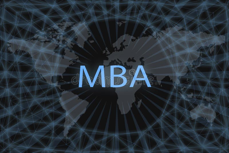 Master of Business Administration, MBA Inscription on a Dark Background ...
