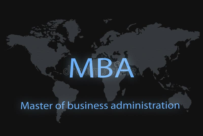 Master of Business Administration, MBA Inscription on a Dark Background ...